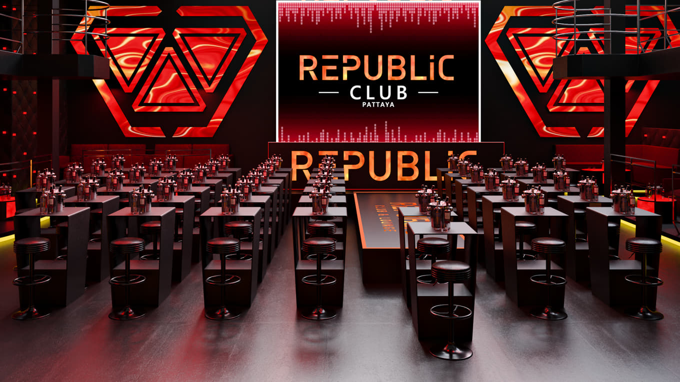 Republic Club Pattaya - Interior 3D Renderings